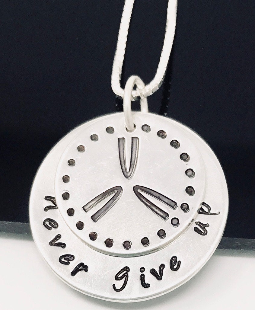 Down Syndrome /autism Necklace/ Never Give up Necklace /disability ...