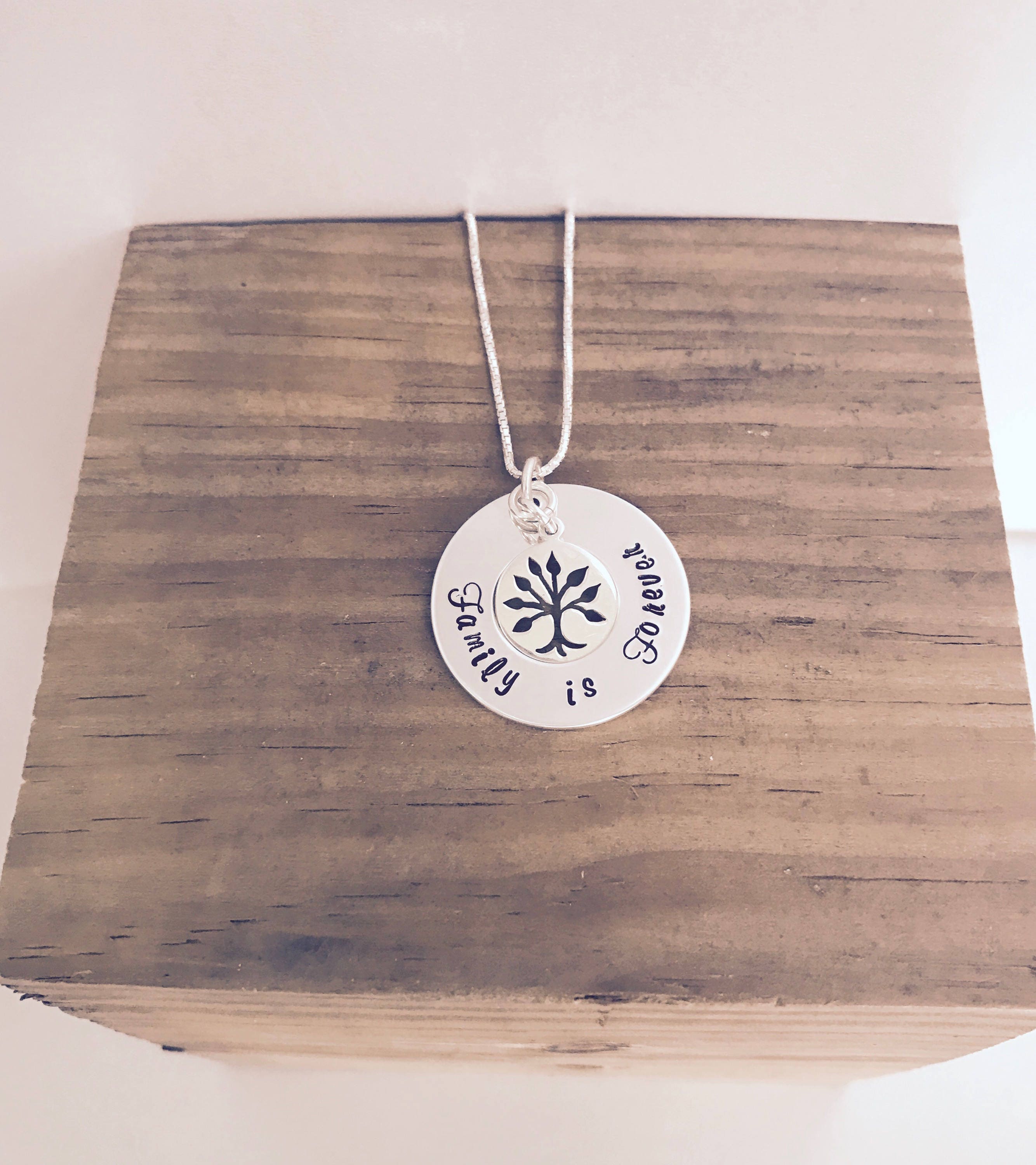 Family Tree Necklace/family is Forever Necklace/family Tree Charm ...