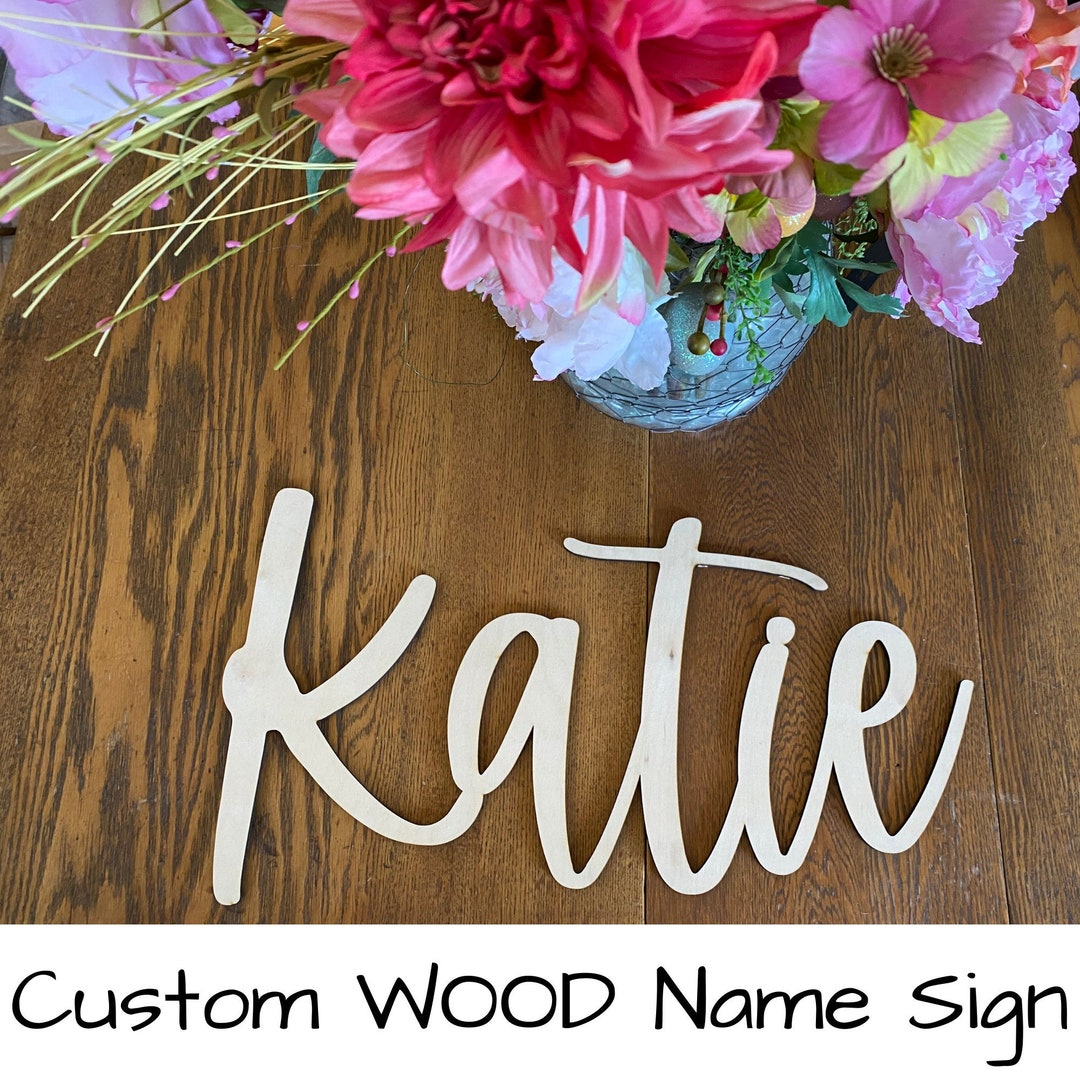 Custom Wood Name Sign - Nursery Decor, Personalized Gift - Etsy