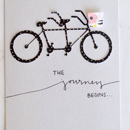 Wedding Bike Card - Etsy