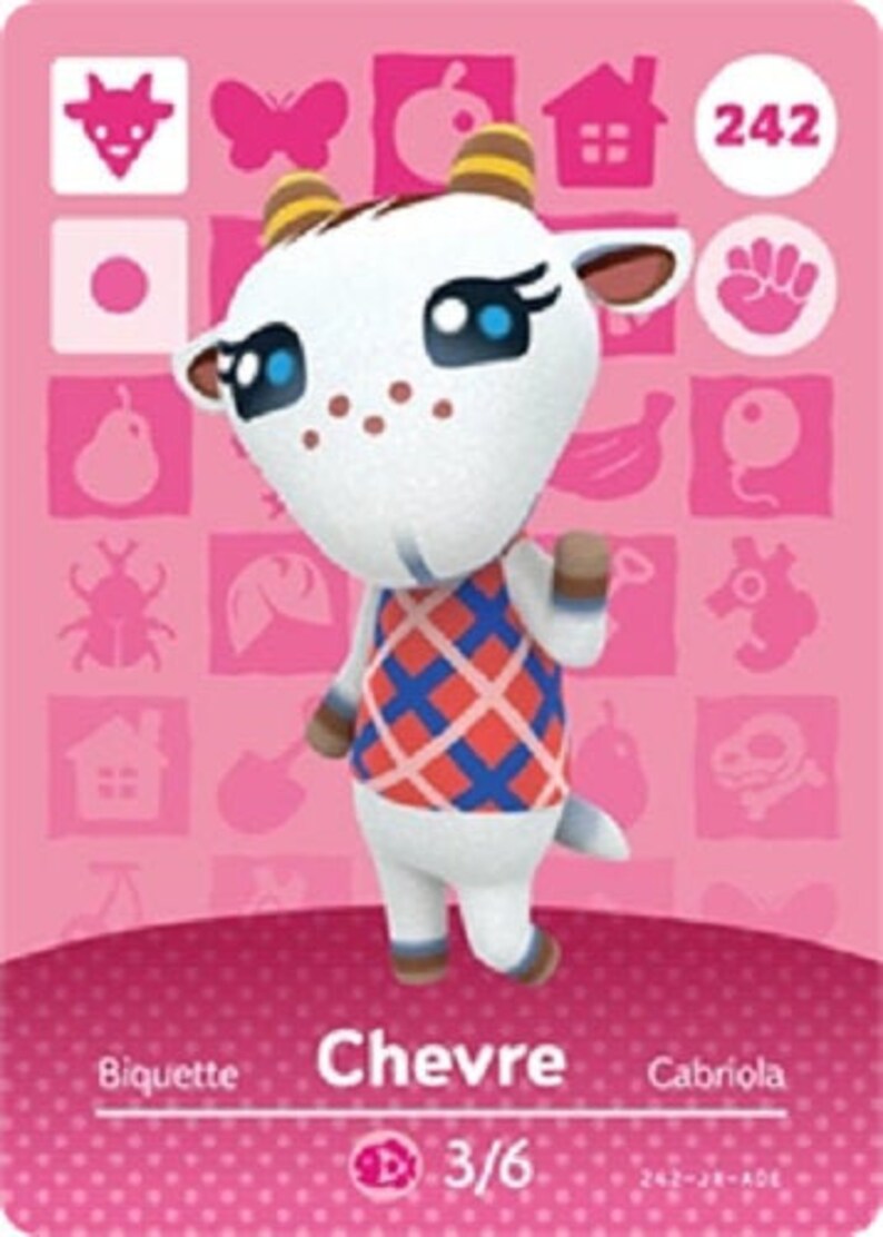 ACNH Chevre Amiibo Card Animal Crossing | Etsy
