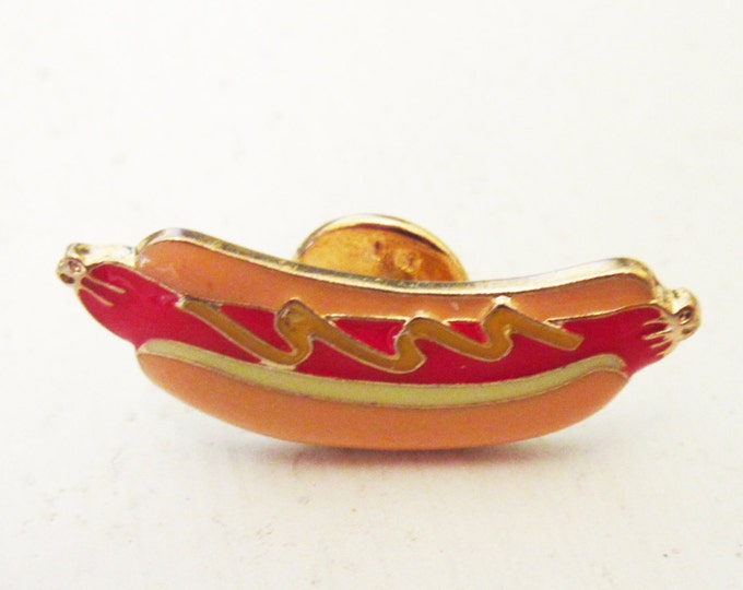 Vintage Jazzy HOT DOG Lapel Pin Enamel Pin Pinback Hat Pin - Etsy