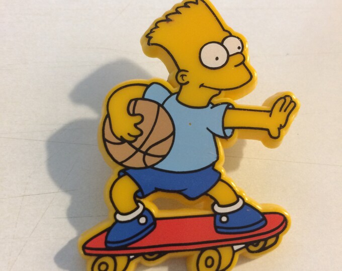 Vintage BART SIMPSON Skateboard Lapel Pin Enamel Pin - Etsy
