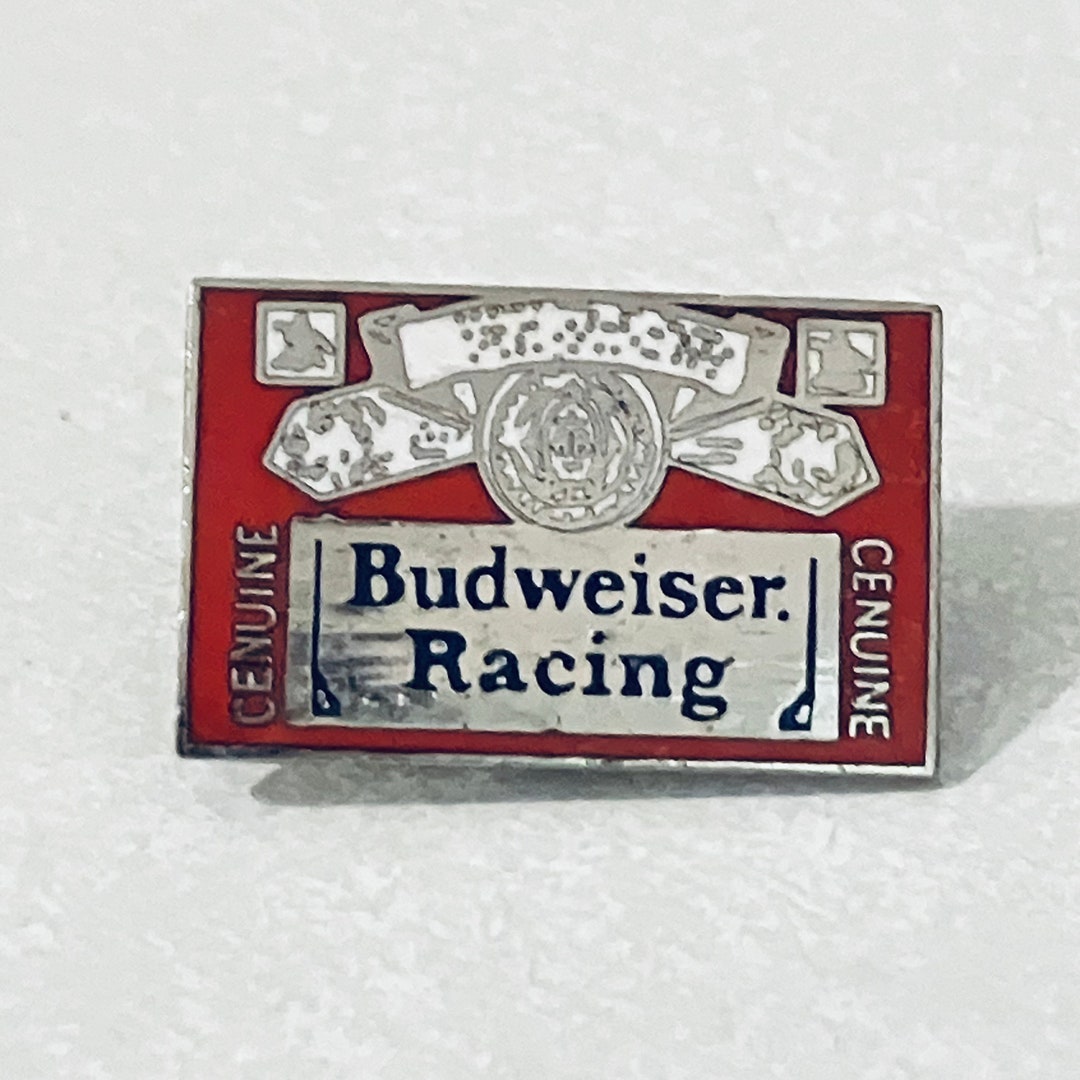 Vintage BUDWEISER RACING Logo Beer Lapel Pin, Enamel Pin, Pinback ...