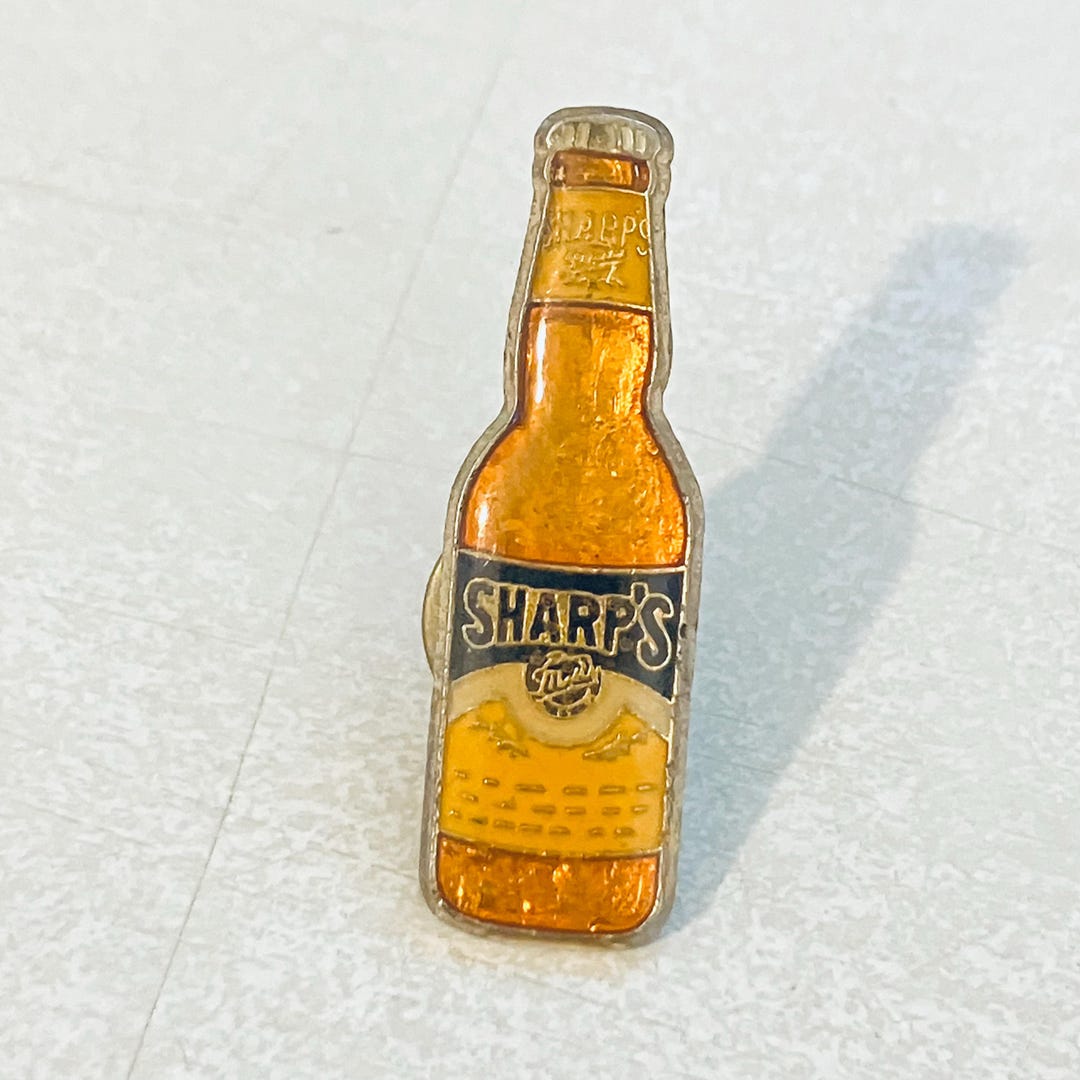 Vintage SHARPS Beer Bottle Lapel Pin, Enamel Pin, Pinback, Bartender ...