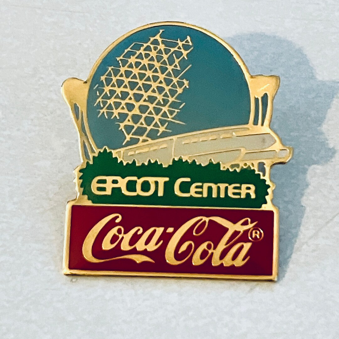Vintage Rare EPCOT CENTER Coca Cola Lapel Pin, Enamel Pin, Pinback, Hat ...