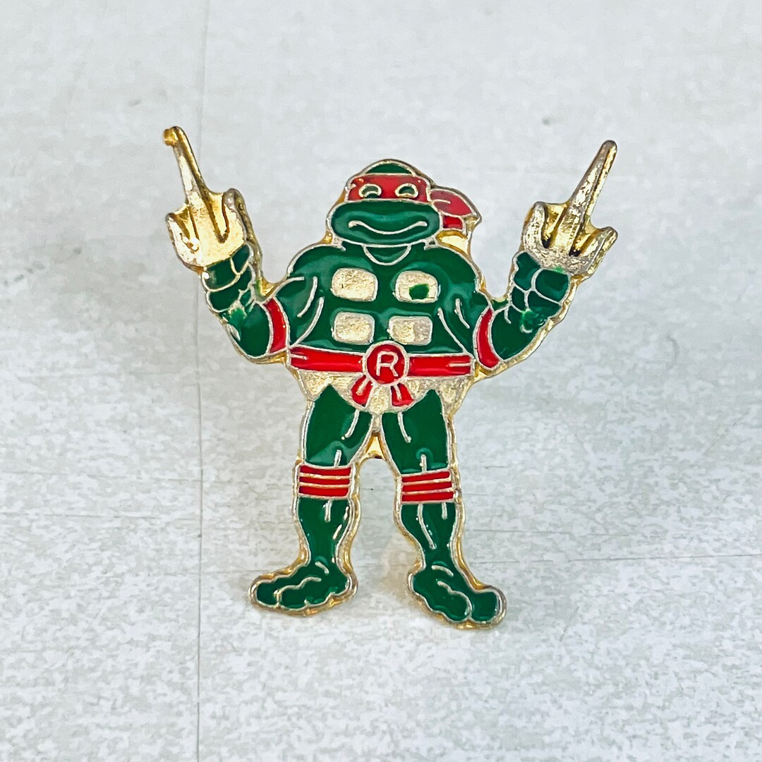 Vintage RAPHAEL Teenage Mutant Ninja Turtle Pin, Enamel Pin, Pinback ...