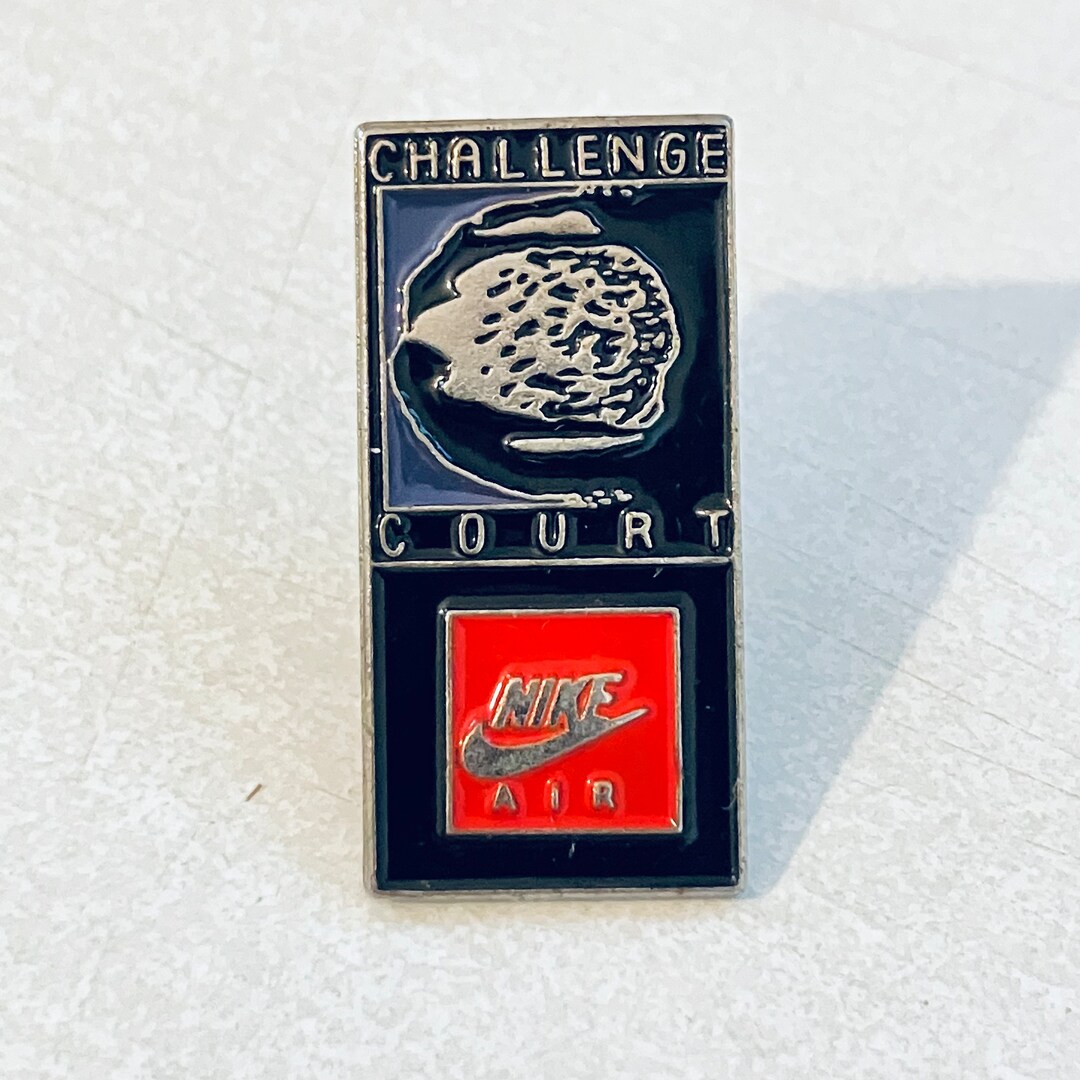 Vintage NIKE Challenge Court Lapel Pin, Hat Pin, Enamel, Badge, Jordan ...