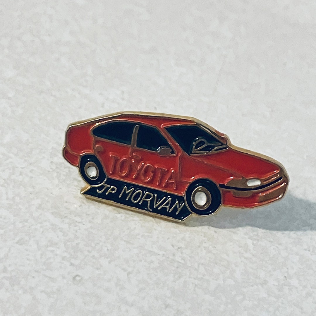 Vintage TOYOTA Red Lapel Pin, Enamel Pin, Pinback, Hat Pin, Automobile ...