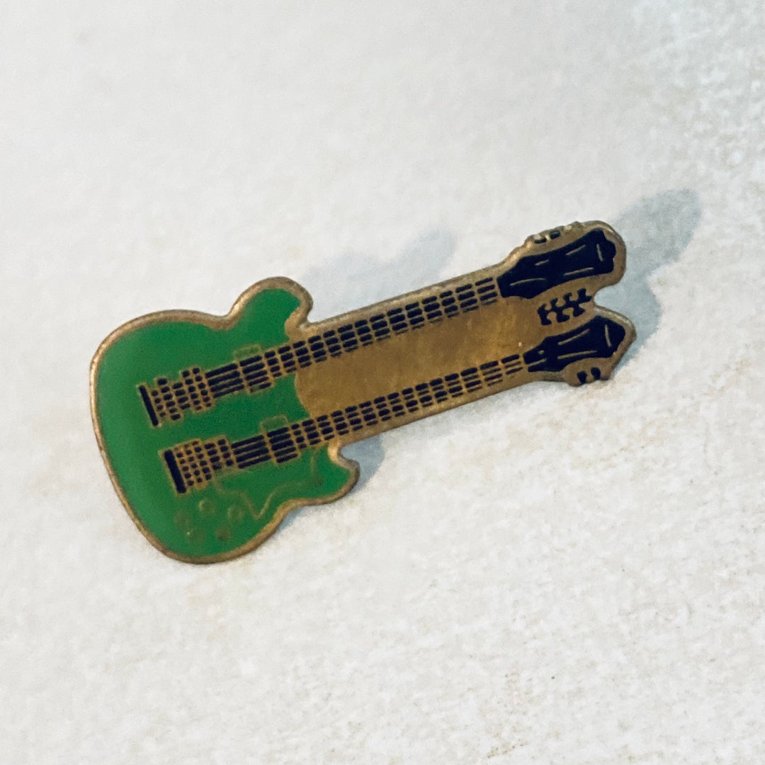Vintage Double Neck Gibson SG Green Guitar Lapel Pin Enamel - Etsy