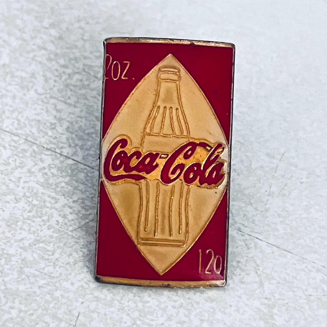 Vintage COCA COLA 12oz Bottle Lapel Pin, Enamel Pin, Pinback, Coke ...