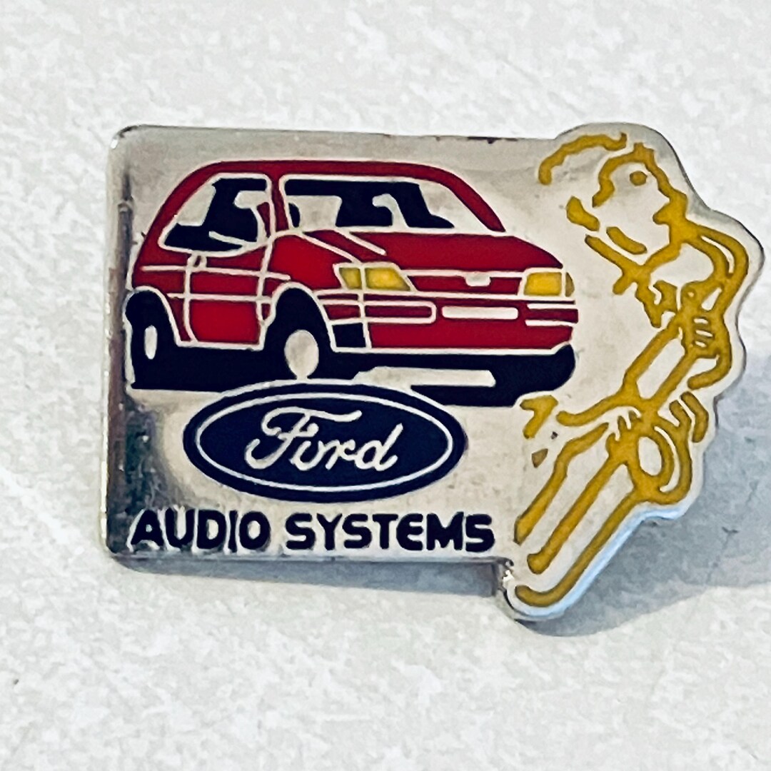 Vintage FORD AUDIO SYSTEMS Logo Lapel Pin, Enamel Pin, Pinback, Classic ...