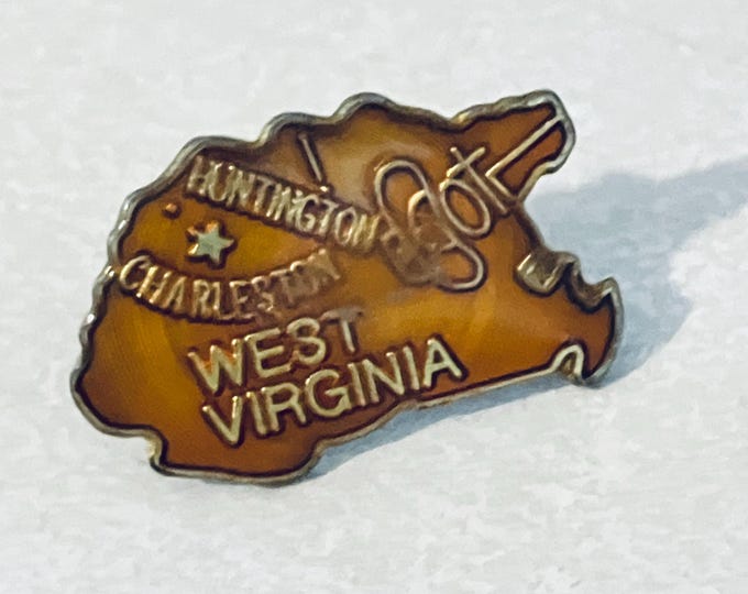 Vintage West Virginia State Lapel Pin, Enamel Pin, Pinback, Hat Pin ...