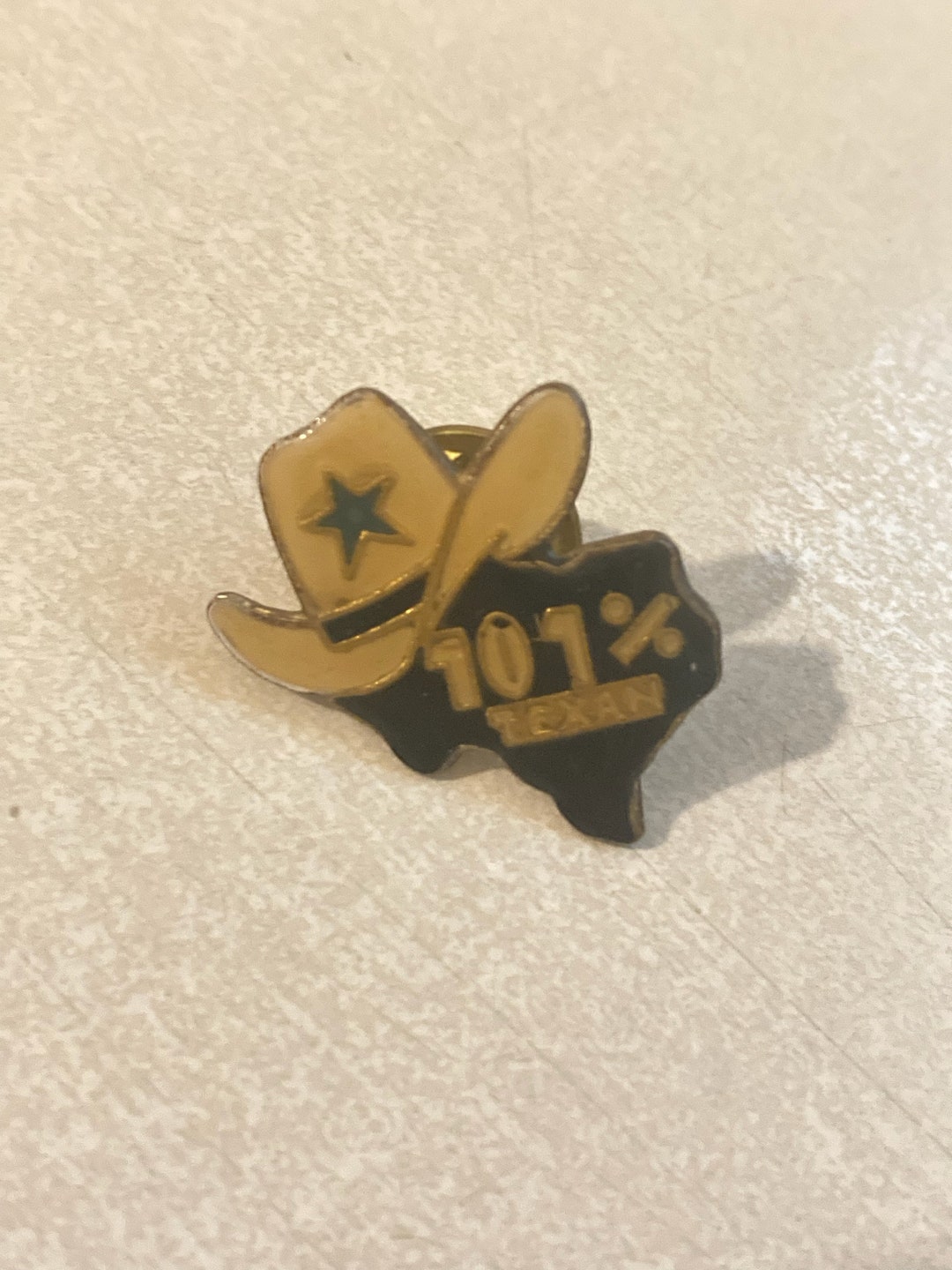 Vintage 101% TEXAN Lapel Pin Enamel Pin Pin Back Hat Pin - Etsy