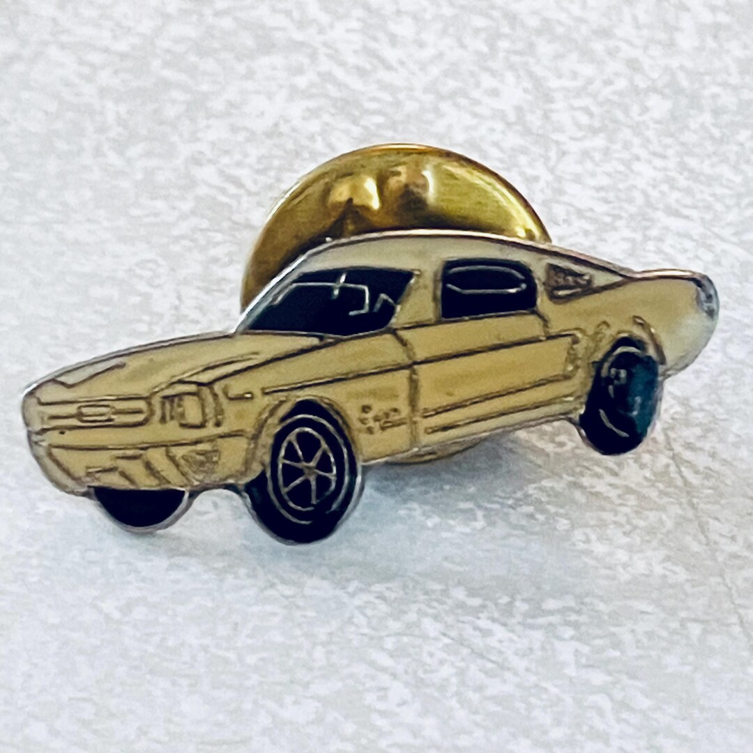 Vintage 1965 FORD MUSTANG Fastback Convertible Lapel Pin, Enamel Pin ...