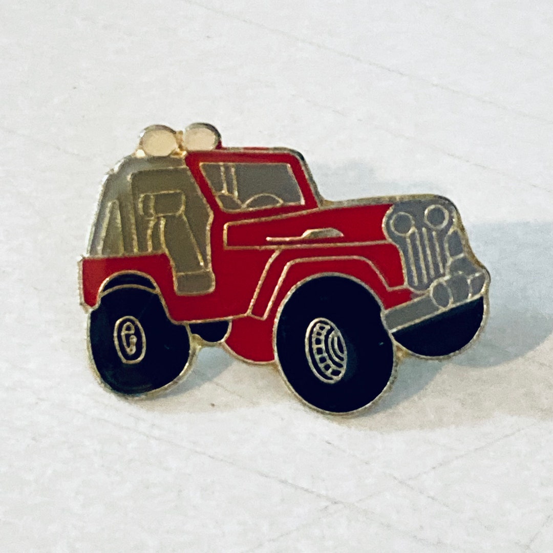 Vintage JEEP WRANGLER Red Automobile Lapel Pin Enamel Pin - Etsy