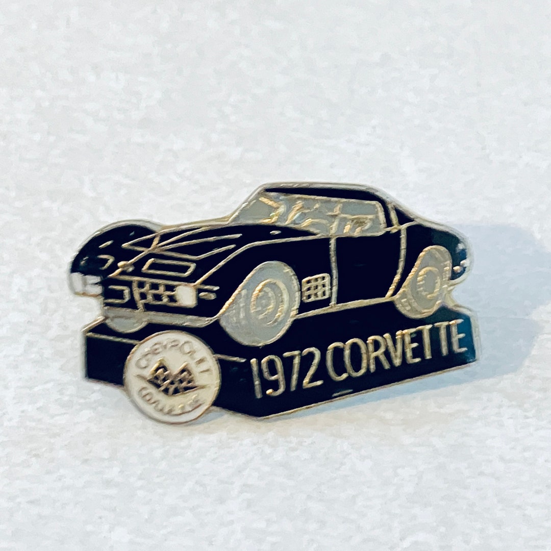 Vintage 1972 CORVETTE Automobile Lapel Pin, Enamel Pin, Pinback, Hat ...