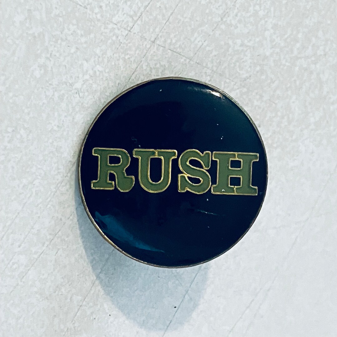 Vintage RUSH Logo Lapel Pin, Enamel Pin, Pinback, Hat Pin, Zeppelin ...