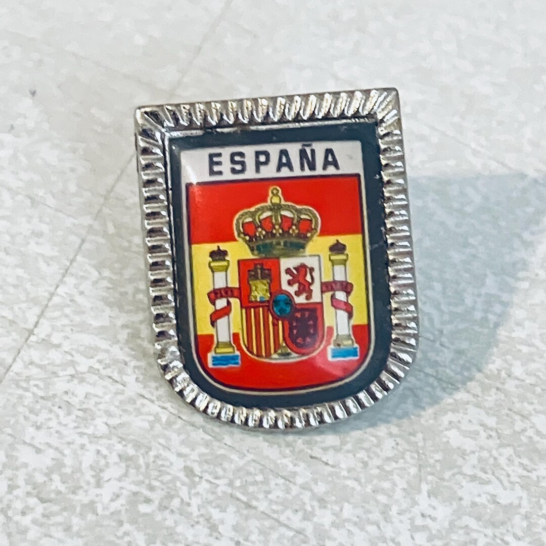 Vintage ESPANA Emblem Logo Lapel Pin, Enamel Pin, Pinback, Spain ...
