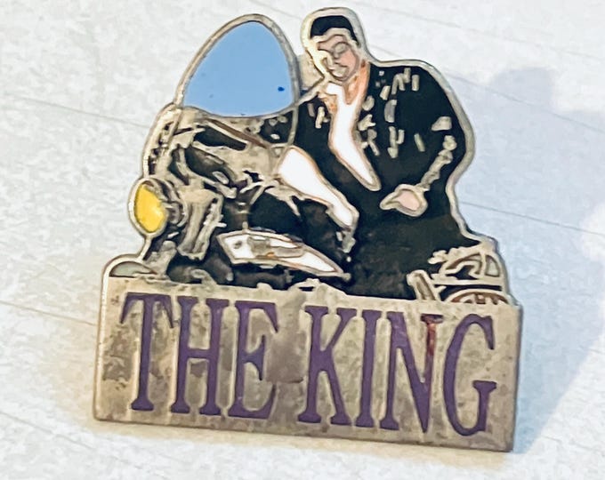 Vintage Elvis Presley Motorcycle Pin, Enamel Pin, Lapel, Hat, Pinback ...