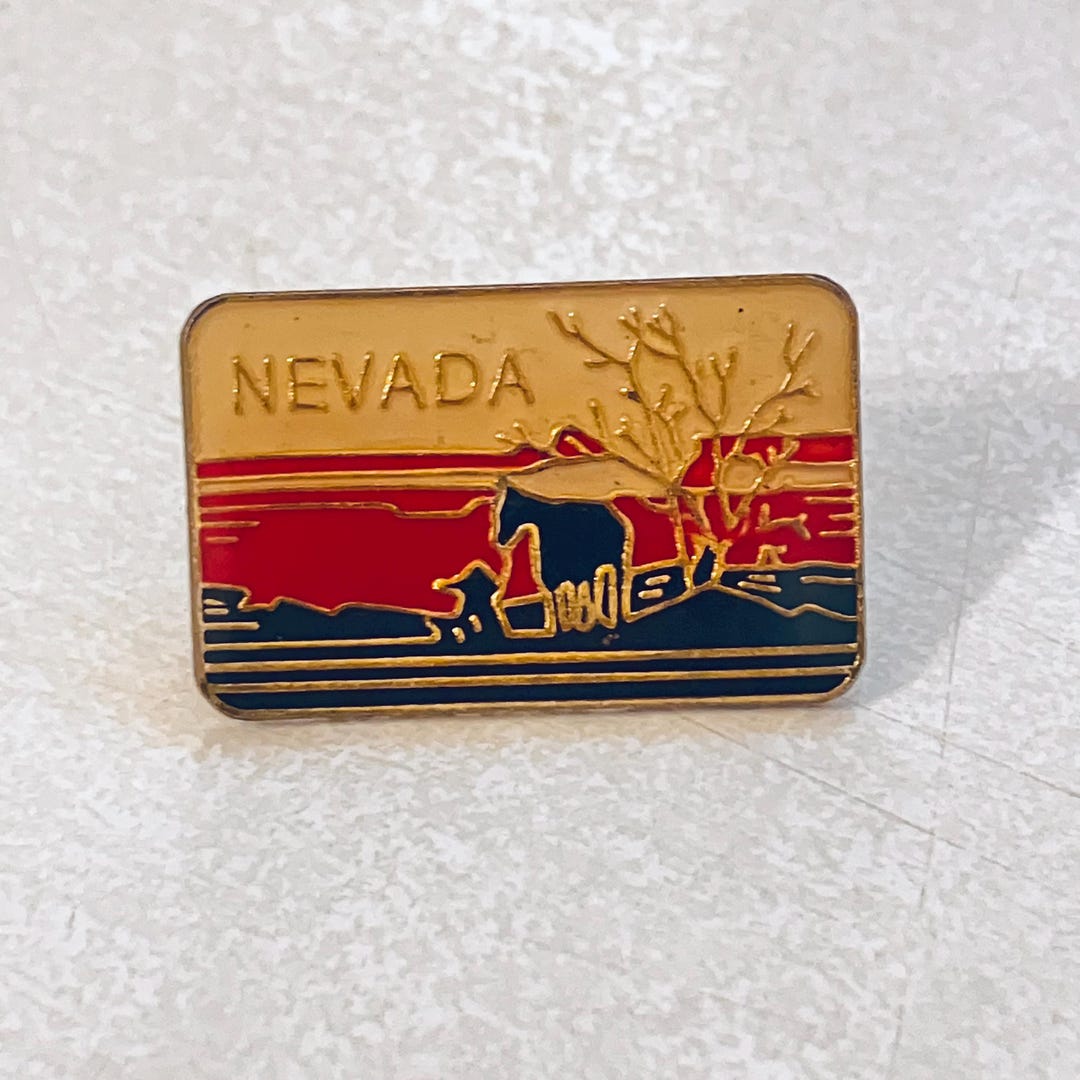 Vintage NEVADA Lapel Pin, Enamel Pin, Pinback, Hat Pin, Vegas, UNLV ...