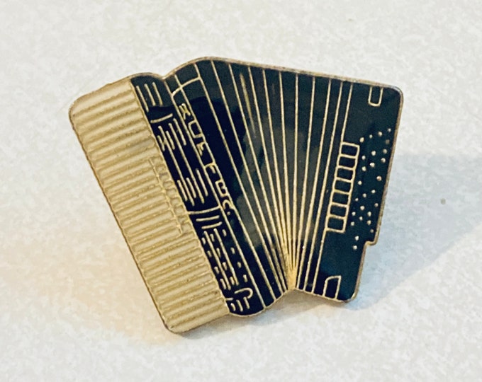 Vintage ACCORDION Lapel Pin, Enamel Pin, Pinback, Hat Pin, Piano, Yamaha, Keyboard, Polka, Rare ...