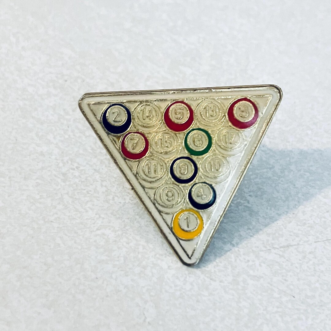 Vintage BILLIARDS Pool Balls Lapel Pin, Enamel Pin, Pin Back, Hat Pin ...