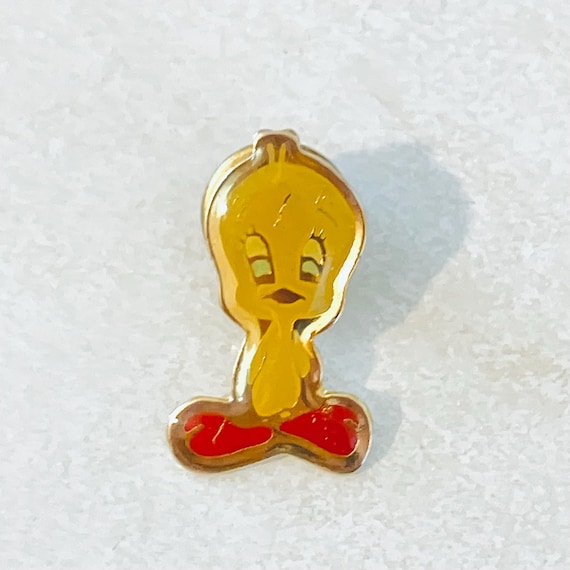 Vintage TWEETY BIRD Lapel Pin, Enamel Pin, Pinback, H… - Gem