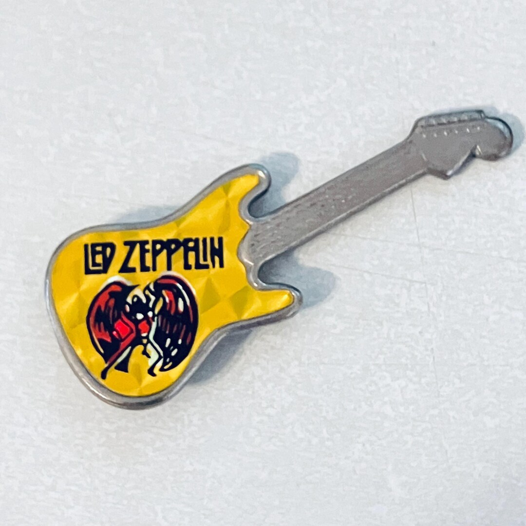 Vintage Rare LED ZEPPELIN Guitar Lapel Pin, Pinback, Badge, Rolling ...