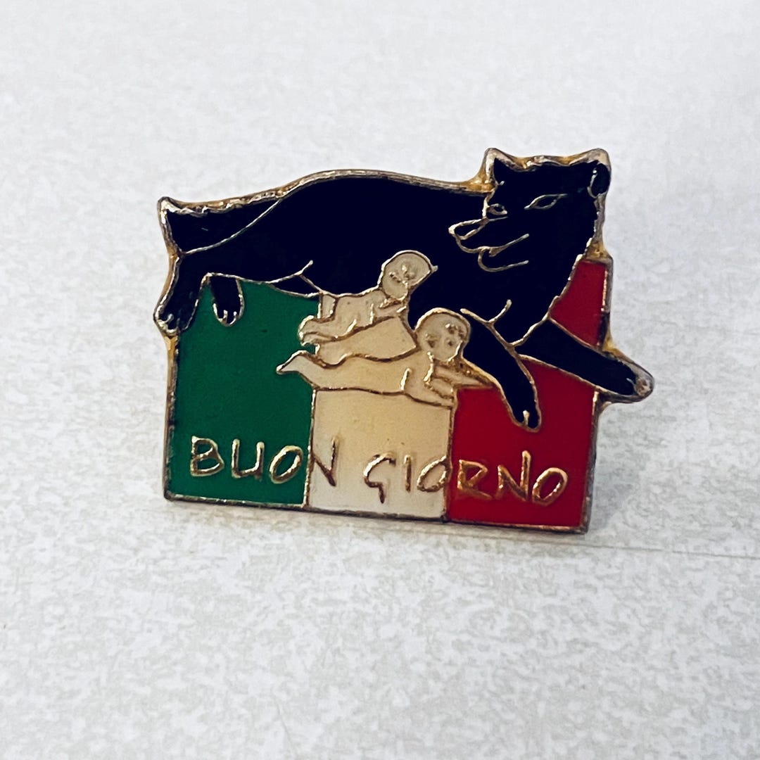 Vintage BUON GIORNO Italian Flag Lapel Pin, Enamel Pin, Pinback, Hat ...