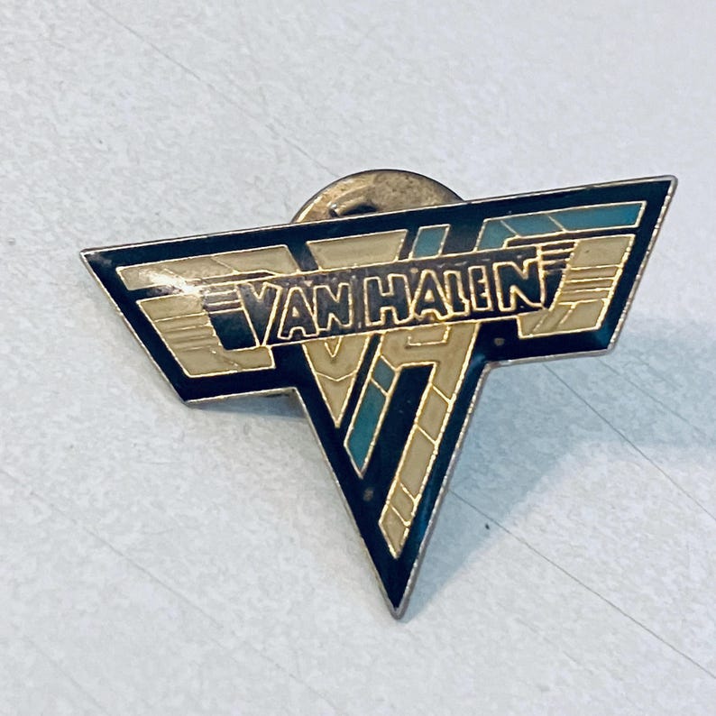 Vintage VAN HALEN Logo Lapel Pin, Enamel Pinback, Hat, Def Leppard ...