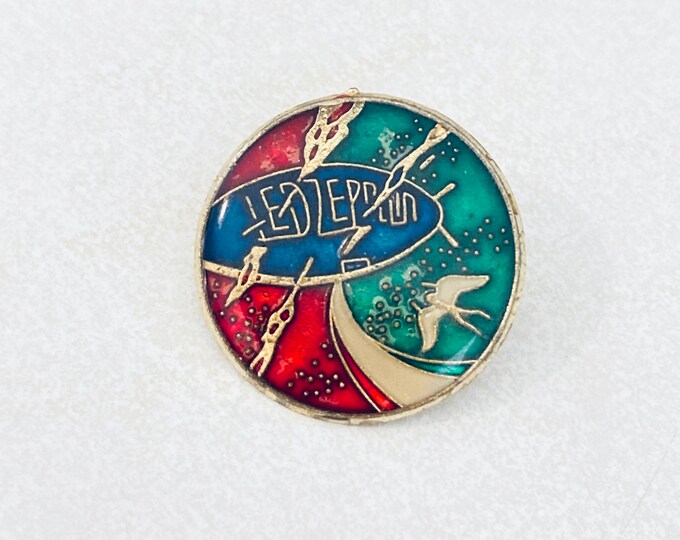 Vintage Rare LED ZEPPELIN Logo Lapel Pin, Enamel Pin, Pinback, Hat Pin ...