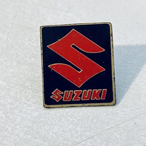Vintage SUZUKI Red Logo Lapel Pin, Enamel Pin, Pinback, Hat Pin ...