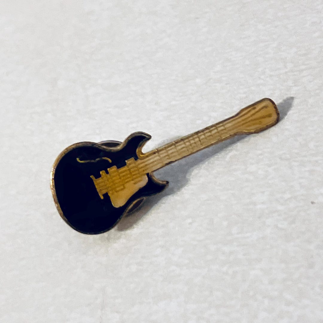 Vintage GIBSON ES-335 Cherry Electric Guitar Pin, Enamel Pinback, Lapel ...