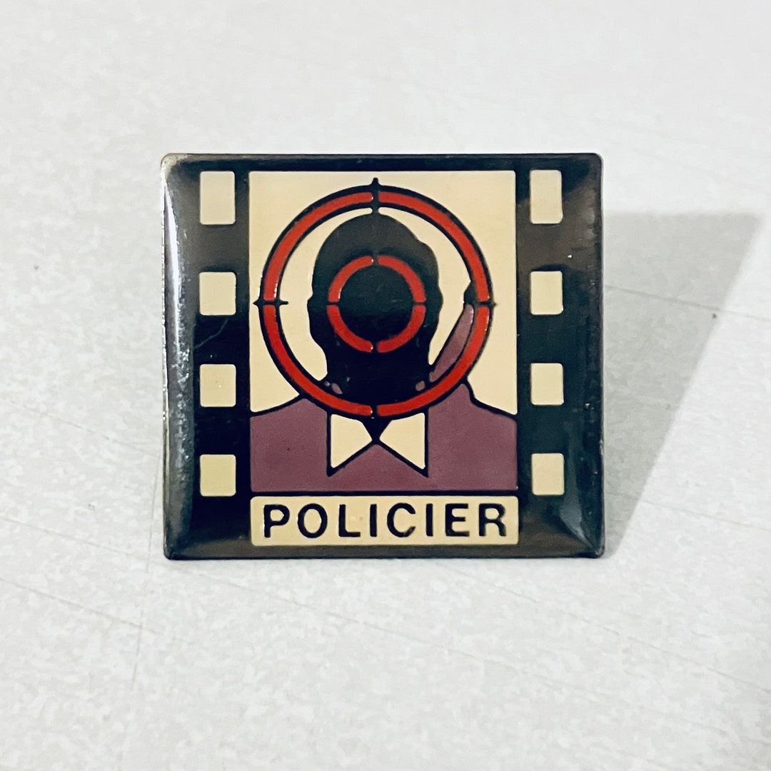 Vintage Police Detective French Film Lapel Pin, Enamel Pin, Pin Back ...