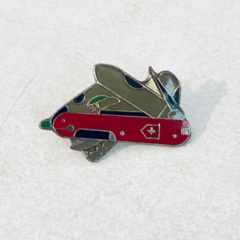 Vintage SWISS ARMY KNIFE Lapel Pin Enamel Pin Pin Back Hat - Etsy