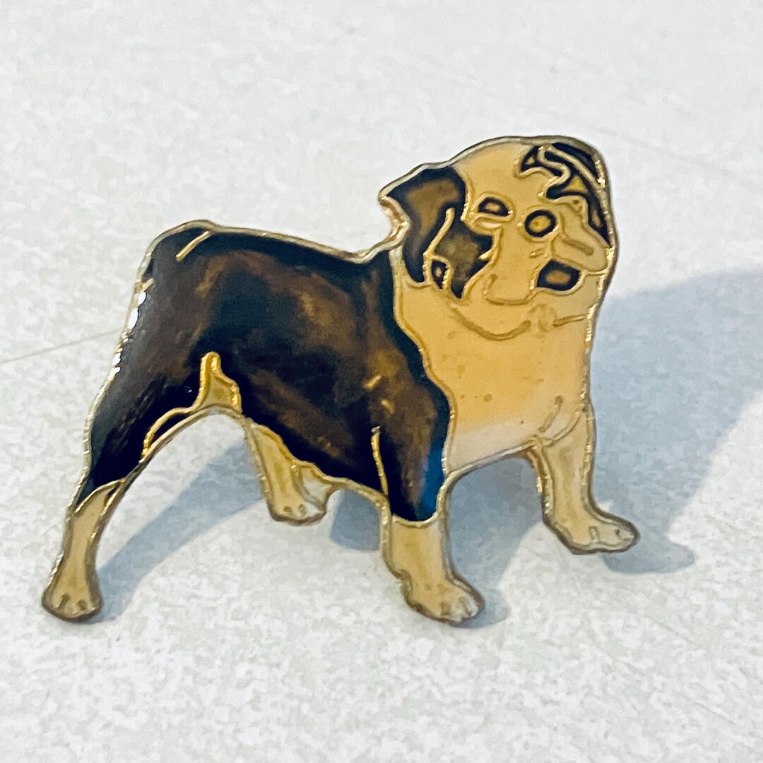 Vintage BULLDOG Dog Lapel Pin, Enamel Pin, Pinback, Hat Pin, 80s, Puppy ...