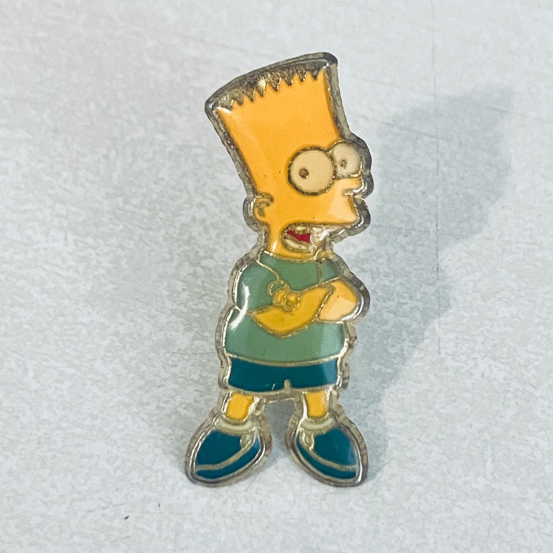 Vintage BART SIMPSON Lapel Pin, Enamel Pin, Pinback, Hat Pin, the ...