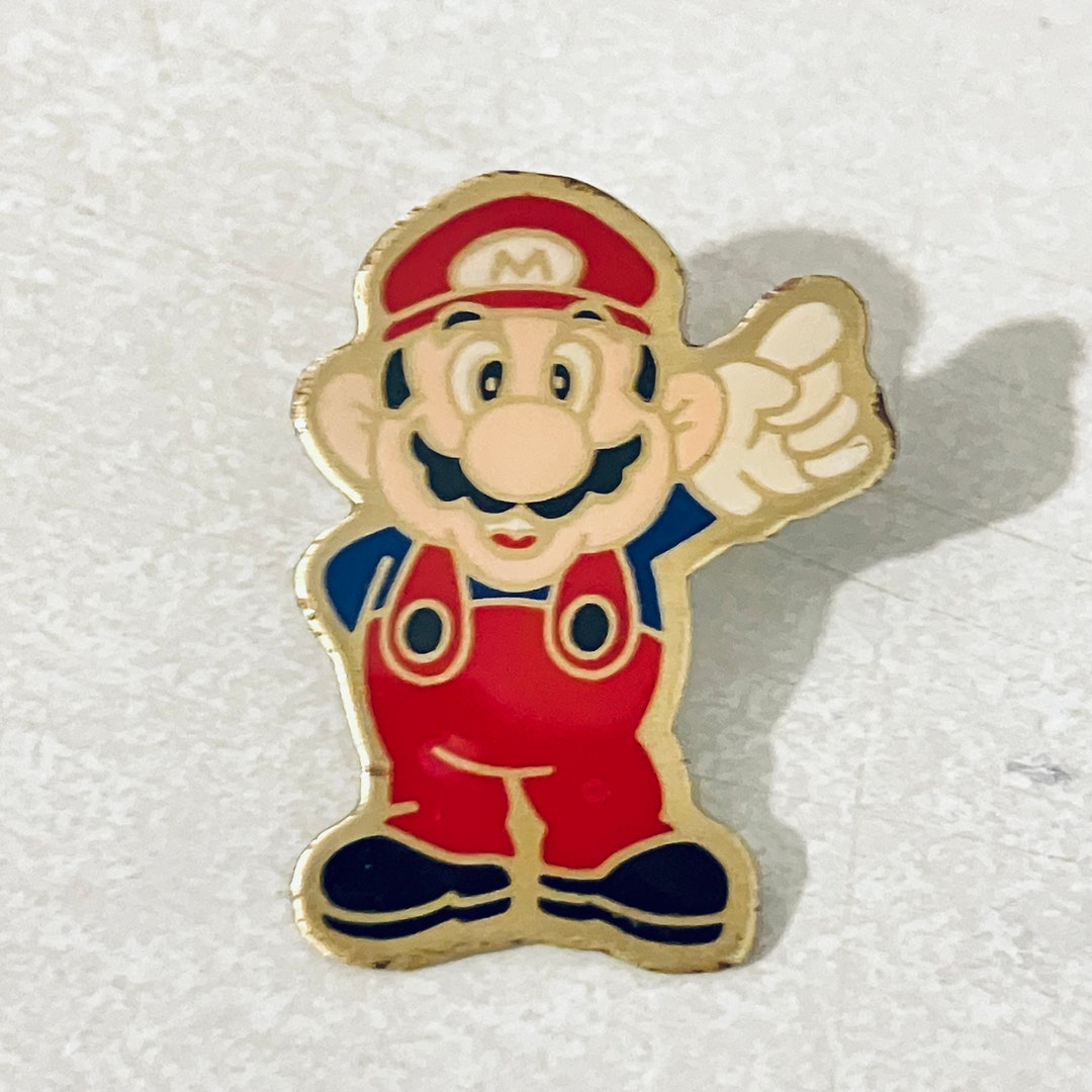 Vintage SUPER MARIO Bros Pin, Enamel Pin, Pinback, Hat Pin, 80s ...