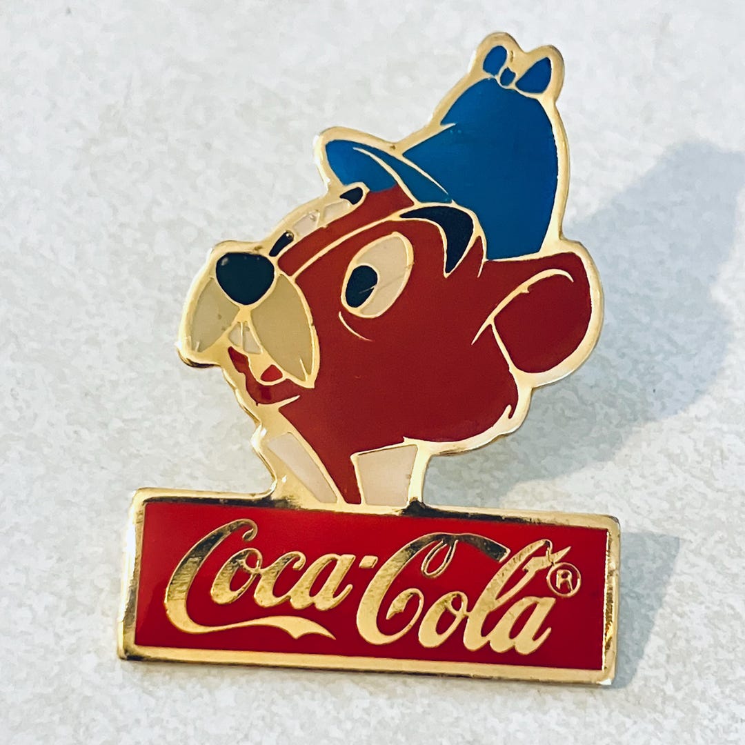 Vintage Rare MR RAT Coca Cola Lapel Pin, Enamel Pin, Hat Pin, Disney ...