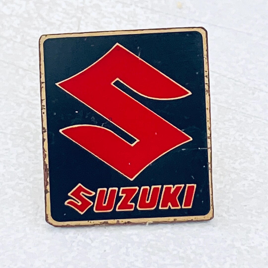 Vintage SUZUKI Red Logo Lapel Pin, Enamel Pin, Pinback, Hat Pin ...