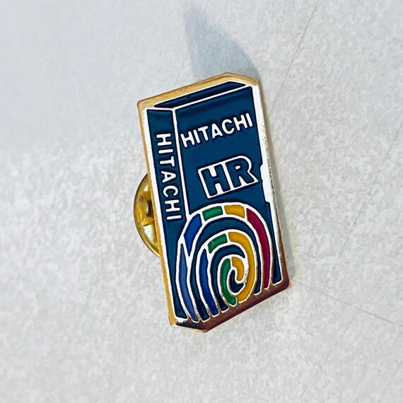 Vintage HITACHI HR Vhs Cassette Tape Lapel Pin, Ename… - Gem