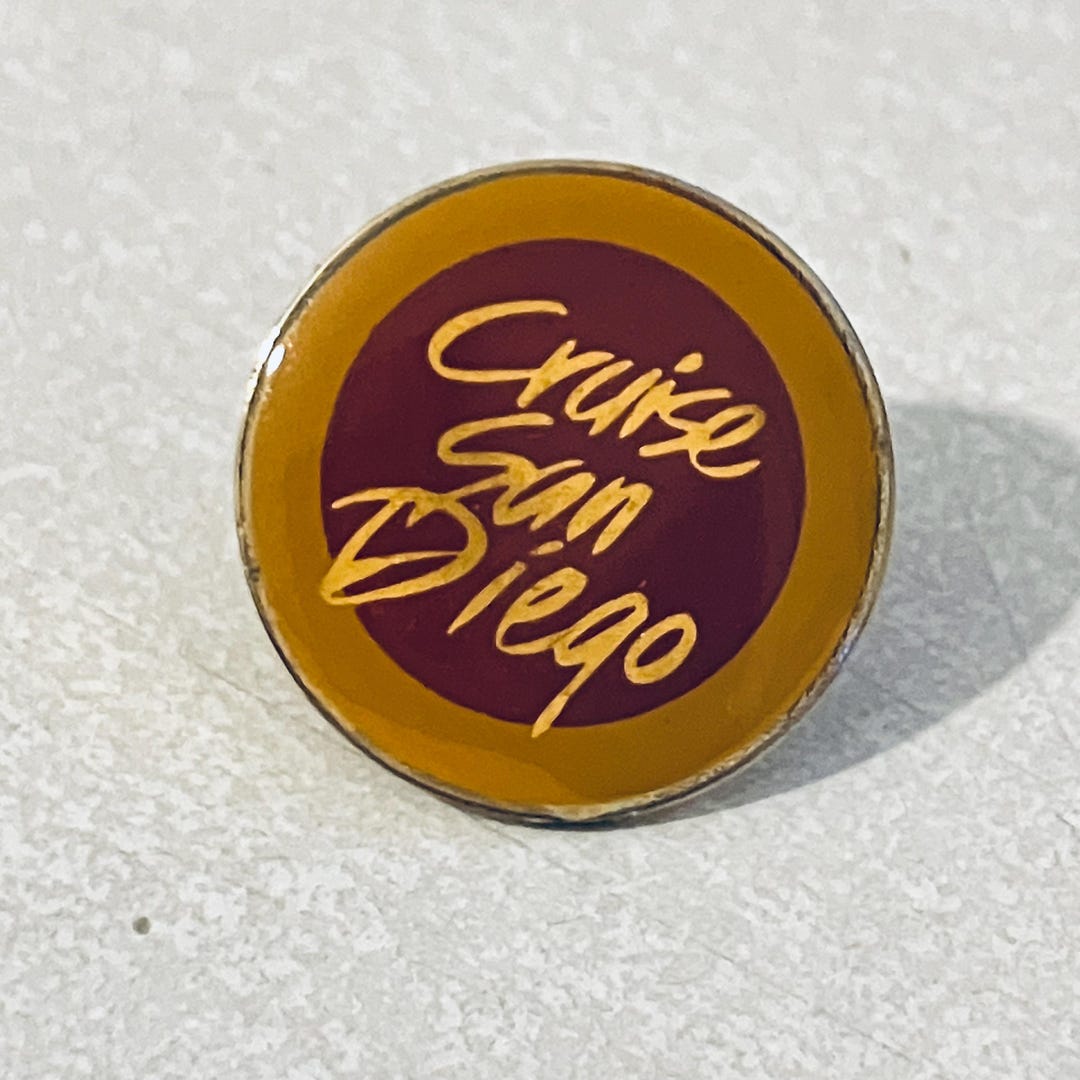 Vintage CRUISE SAN DIEGO Lapel Pin, Enamel Pin, Pin Back, Hat Pin, 70s ...