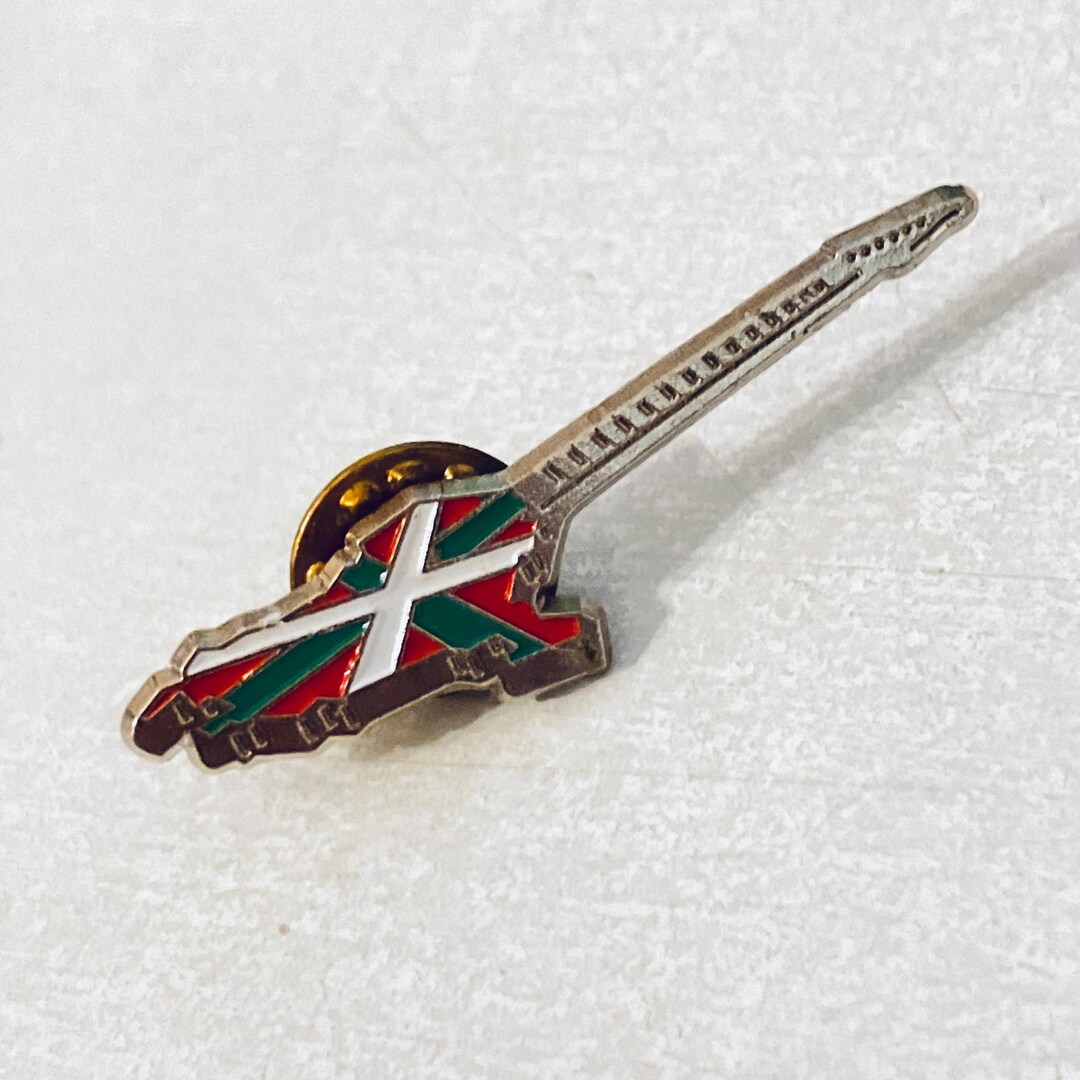 Vintage Ikurriña Electric Guitar Enamel Pin, Lapel, Hat, Pinback ...