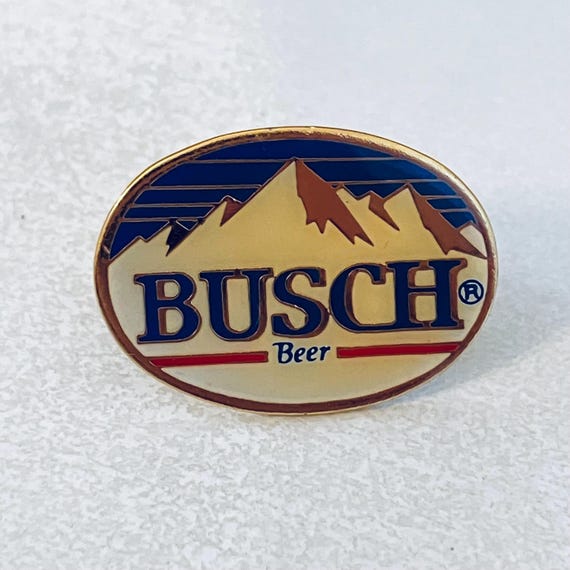 Vintage BUSCH BEER Logo Lapel Pin, Enamel Pin, Pinbac… - Gem