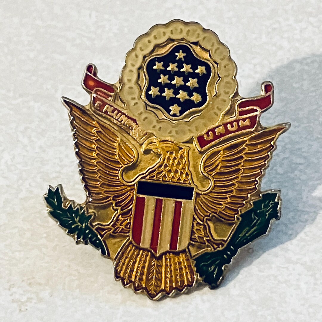 Vintage GREAT SEAL of the United States Emblem Pin, Enamel Pin, Lapel ...