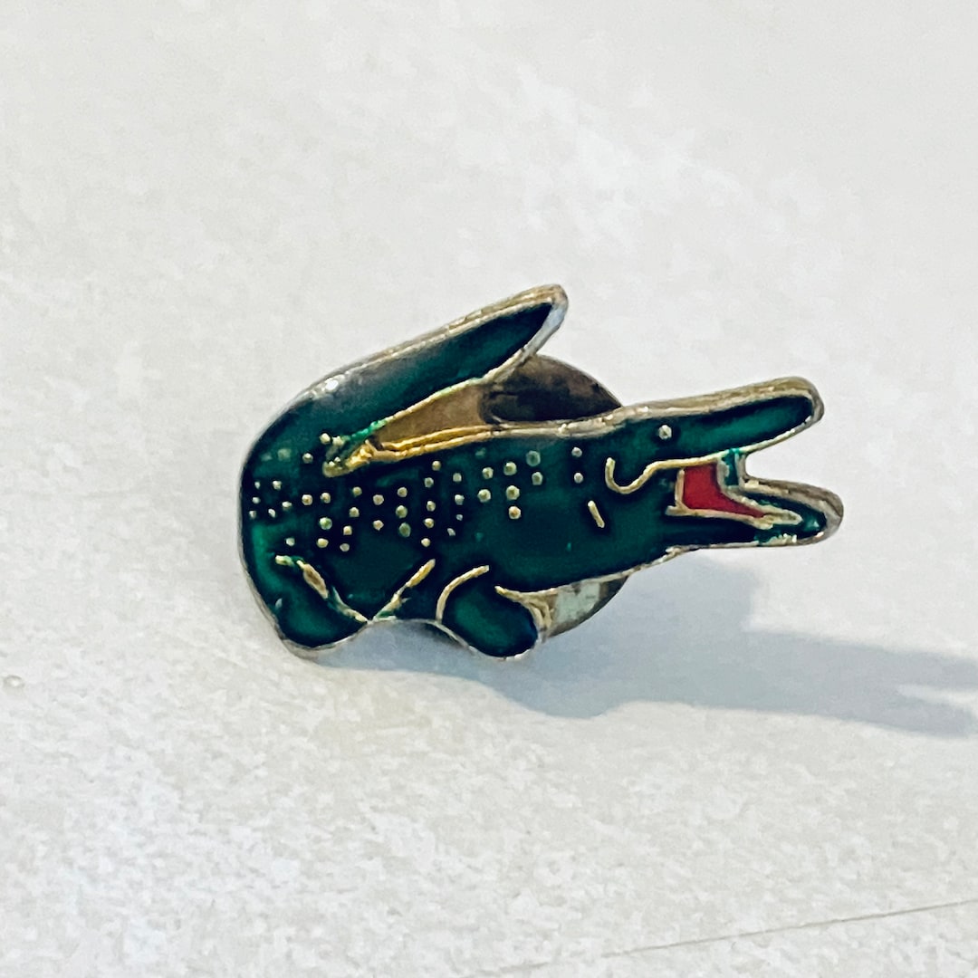 Vintage LACOSTE Crocodile Logo Lapel Pin, Enamel Pin, Pinback, Hat Pin ...