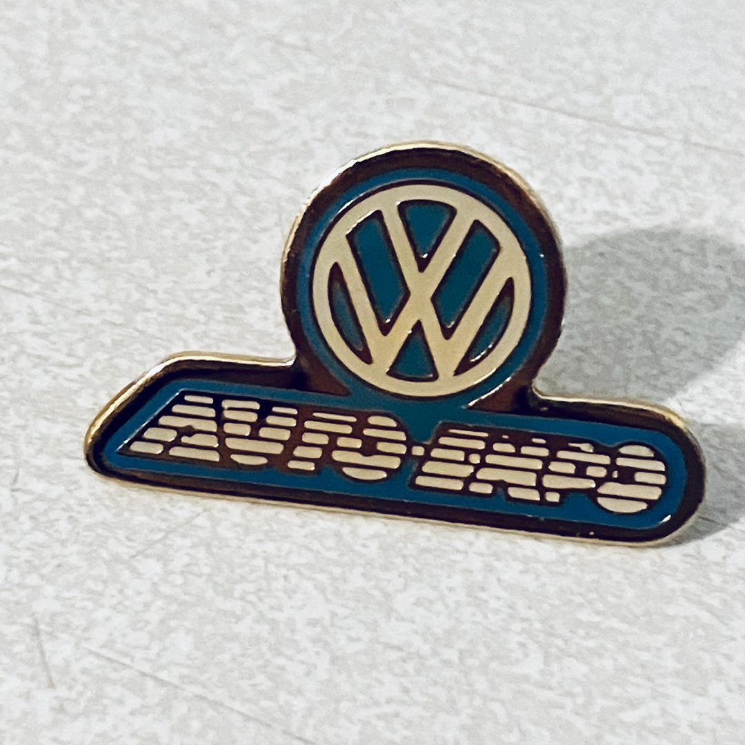 Vintage Vw Logo Auto Expo Lapel Pin Enamel Pin Pinback Hat Pin