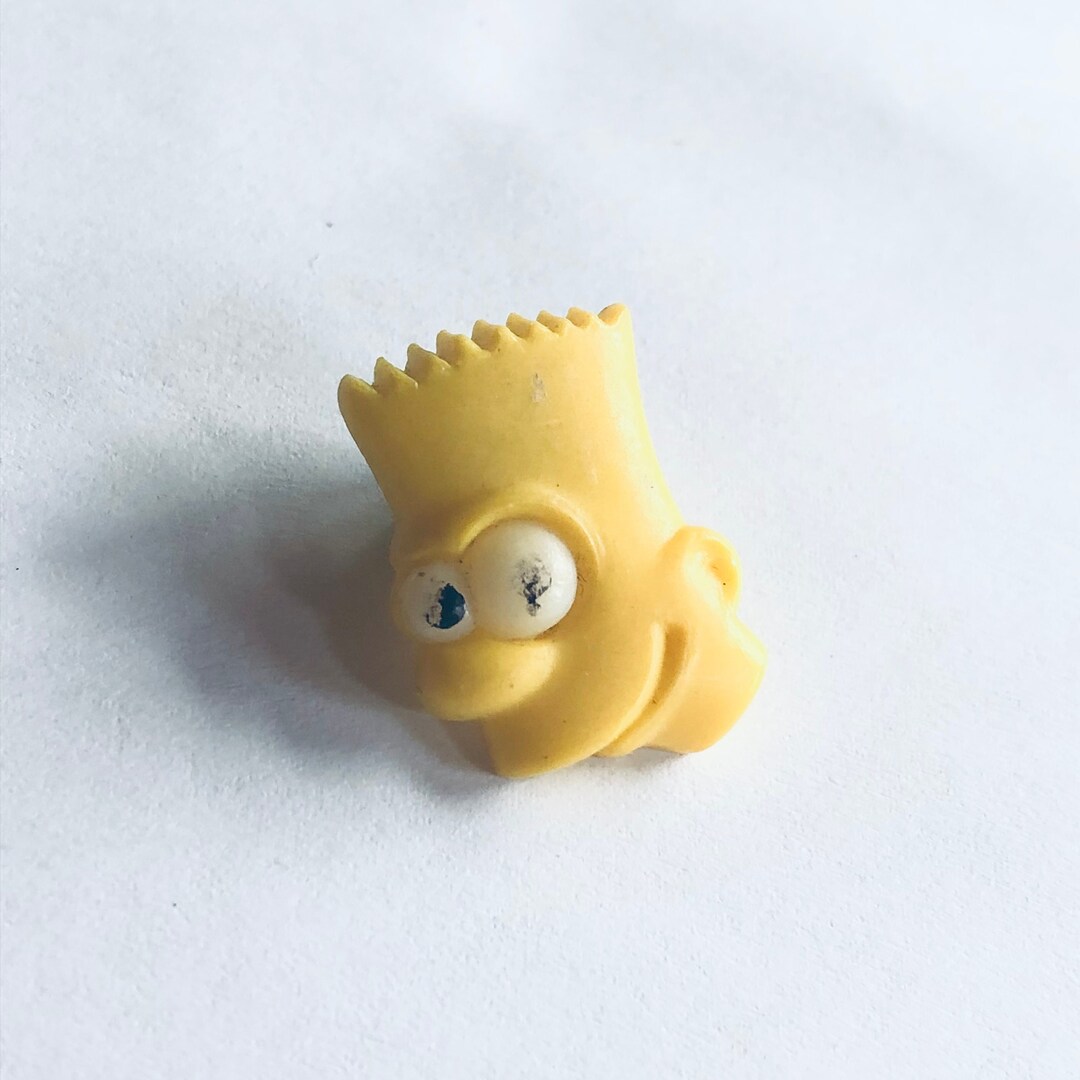 Vintage BART SIMPSON Face Lapel Pin, Enamel Pin, Pinback, Plastic Pin ...