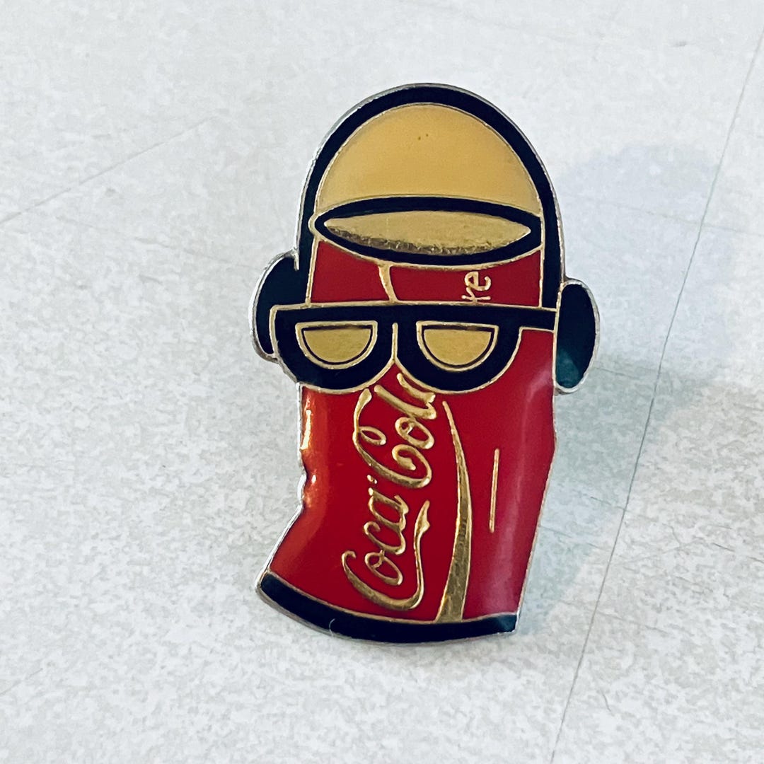 Vintage COCA COLA Cool Can With Sunglasses and Headphones Lapel Pin ...